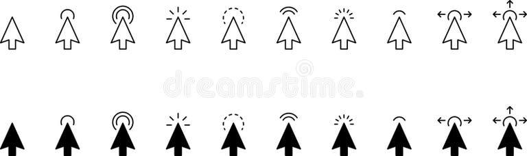 Hand Mouse Pointer Pictogram on Transparent Background. Finger Web ...