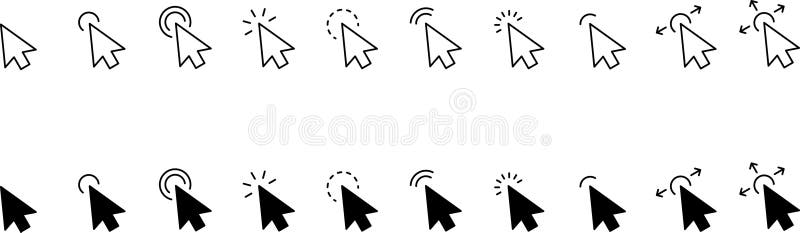 Hand Mouse Pointer Pictogram on Transparent Background. Finger Web ...