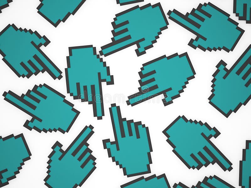 Hand Pixelated Mouse Pointers Stock Illustrations – 35 Hand Pixelated ...