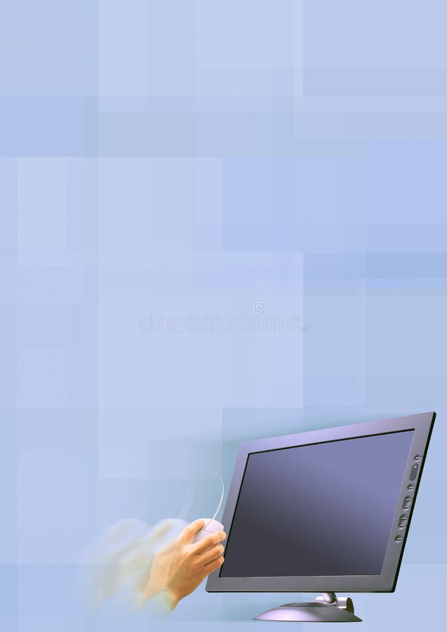 Hand with Mouse and screen stock photo. Image of mouse - 2480800