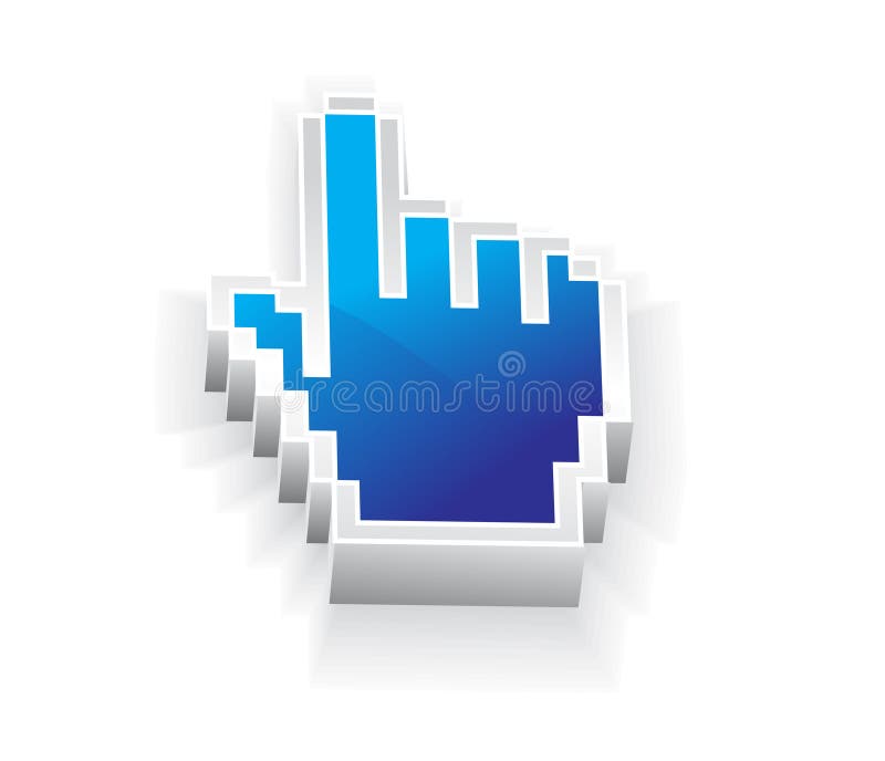 Hand mouse symbol stock vector. Illustration of button - 10705299
