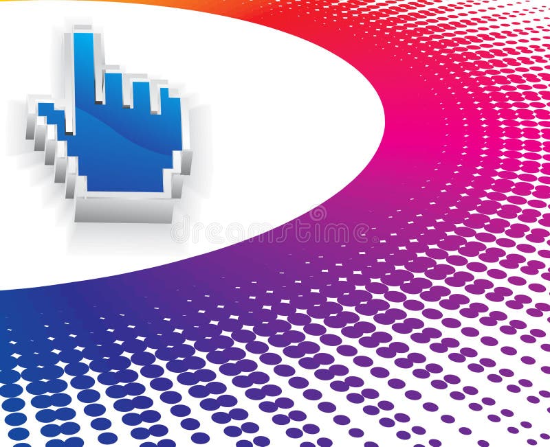 Hand mouse cursor in 3d stock illustration. Illustration of isolated ...