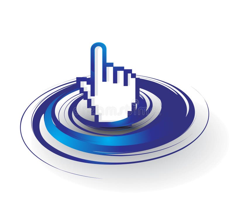Hand mouse symbol stock vector. Illustration of button - 10705299