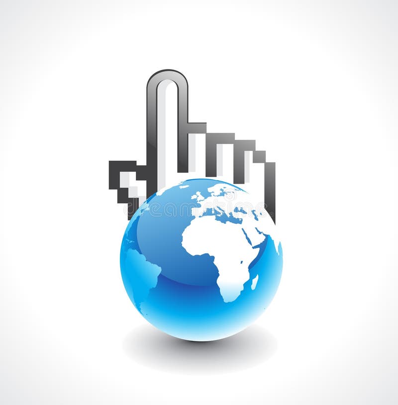 Hand mouse symbol stock vector. Illustration of graphic - 14348716