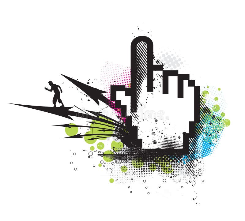 Hand mouse symbol stock vector. Illustration of button - 10705299