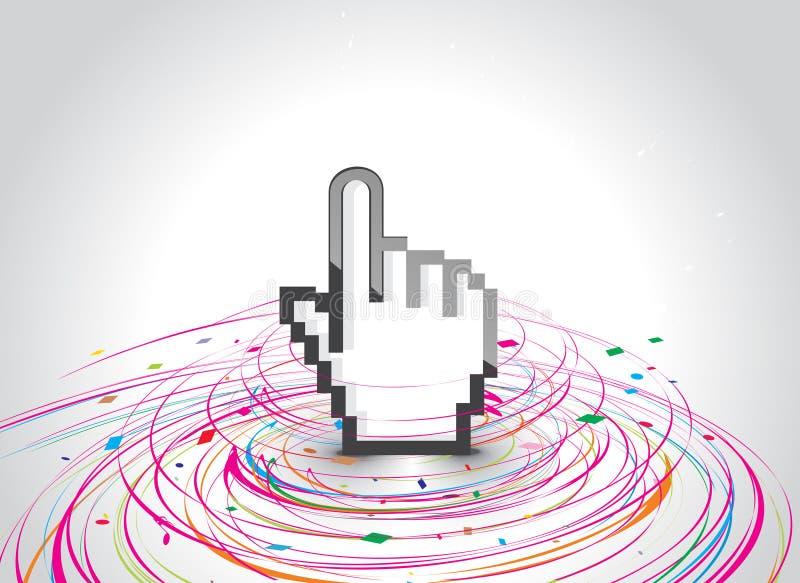 Hand mouse symbol stock vector. Illustration of hand - 14349198