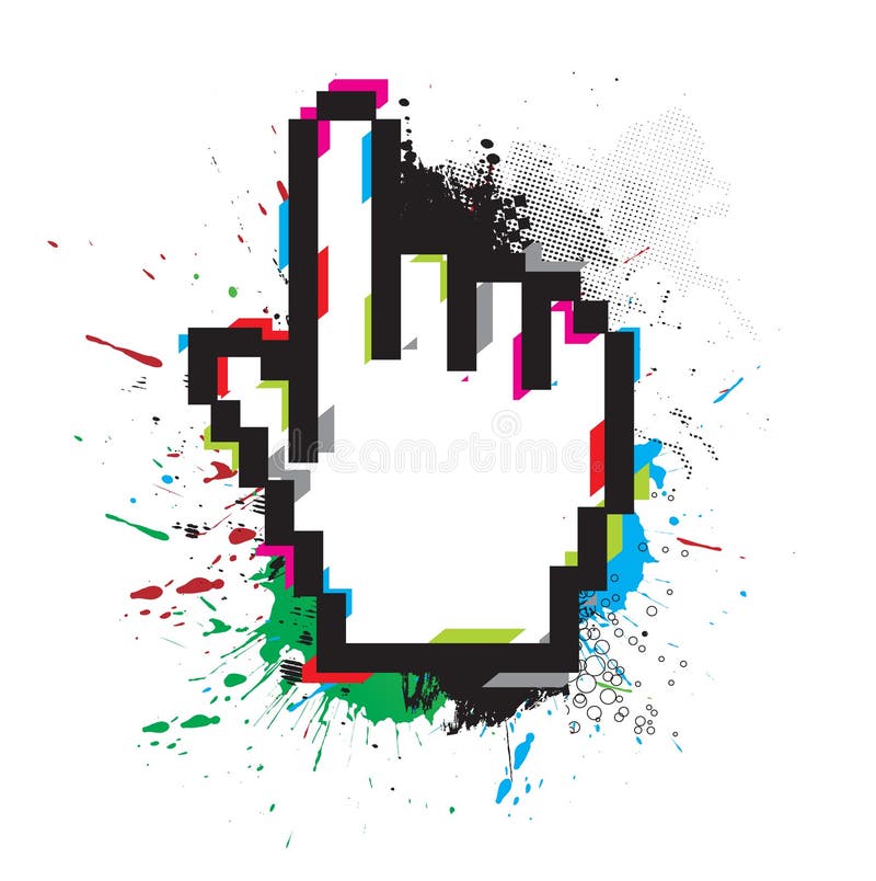 Hand mouse symbol stock vector. Illustration of icon - 14349666
