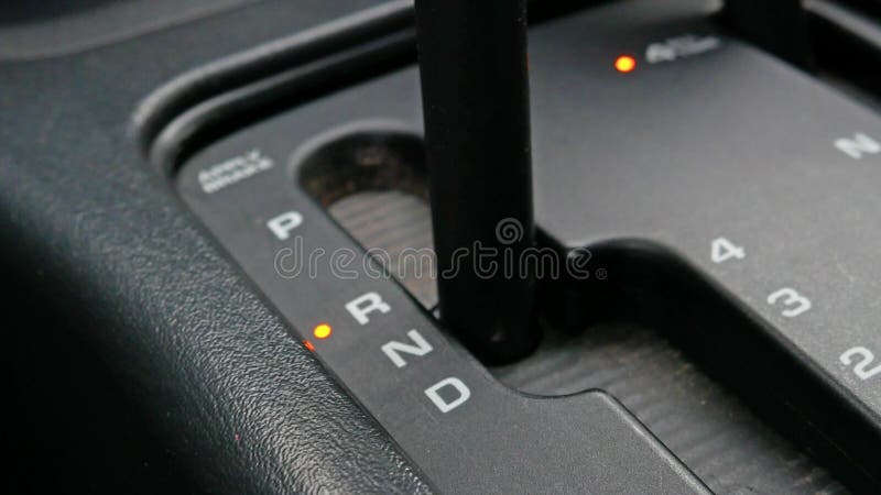 Man Hand Moving Automatic Transmission in Parking Position and Pushing ...