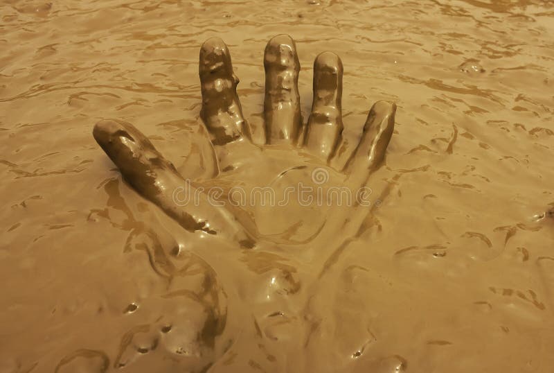 Hand in mud background stock image. Image of help, construction - 52547505