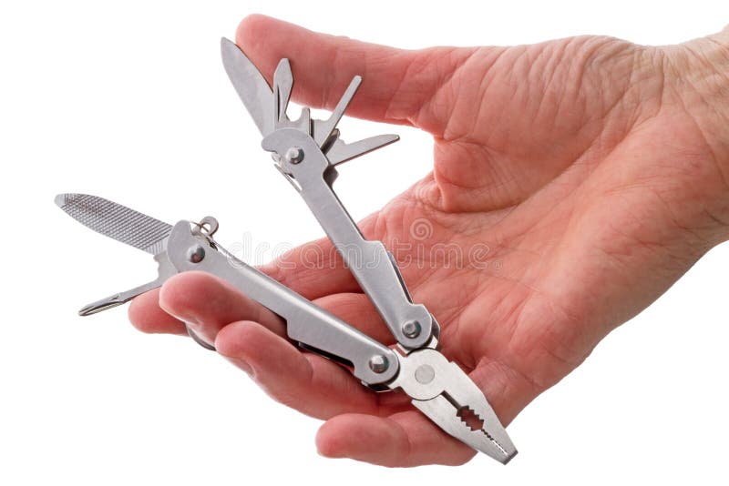 Hand with Multifunction Tool Stock Photo - Image of equipment ...