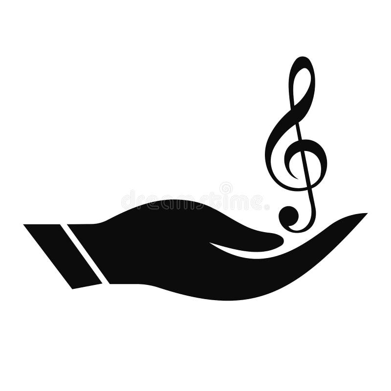 Hand Music Logo Design. Music Tune Logo with Hand Concept Vector Stock ...