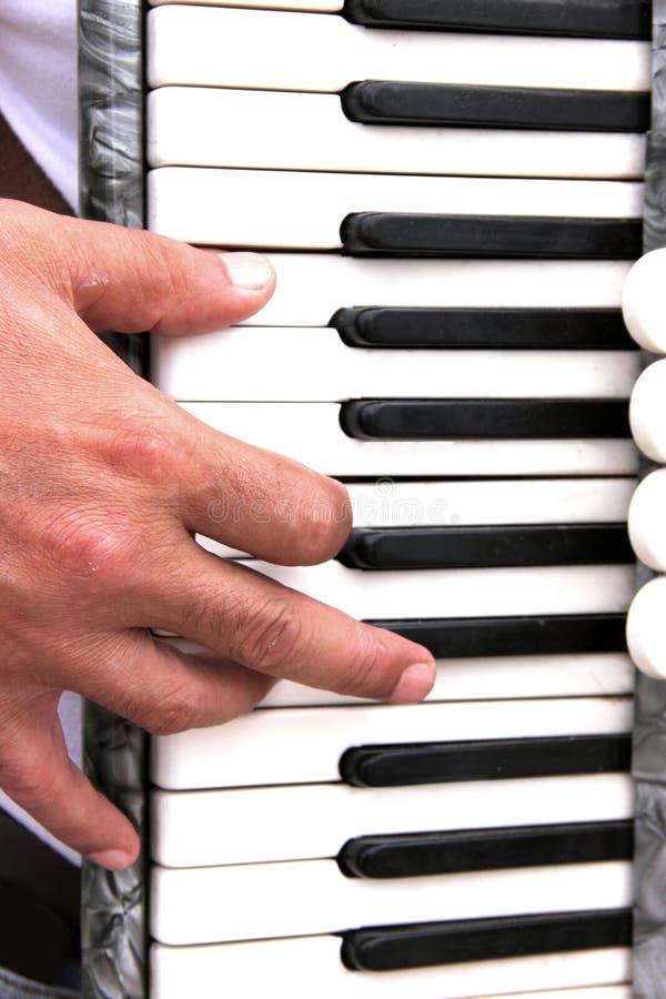 The hand of the musician. stock image. Image of listeners - 25566749