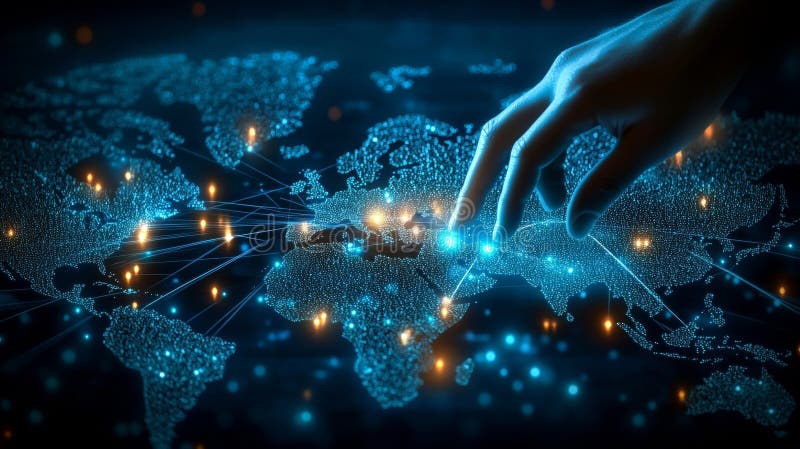 Hand Navigating a Digitized World, Connecting Global Data for Enhanced ...