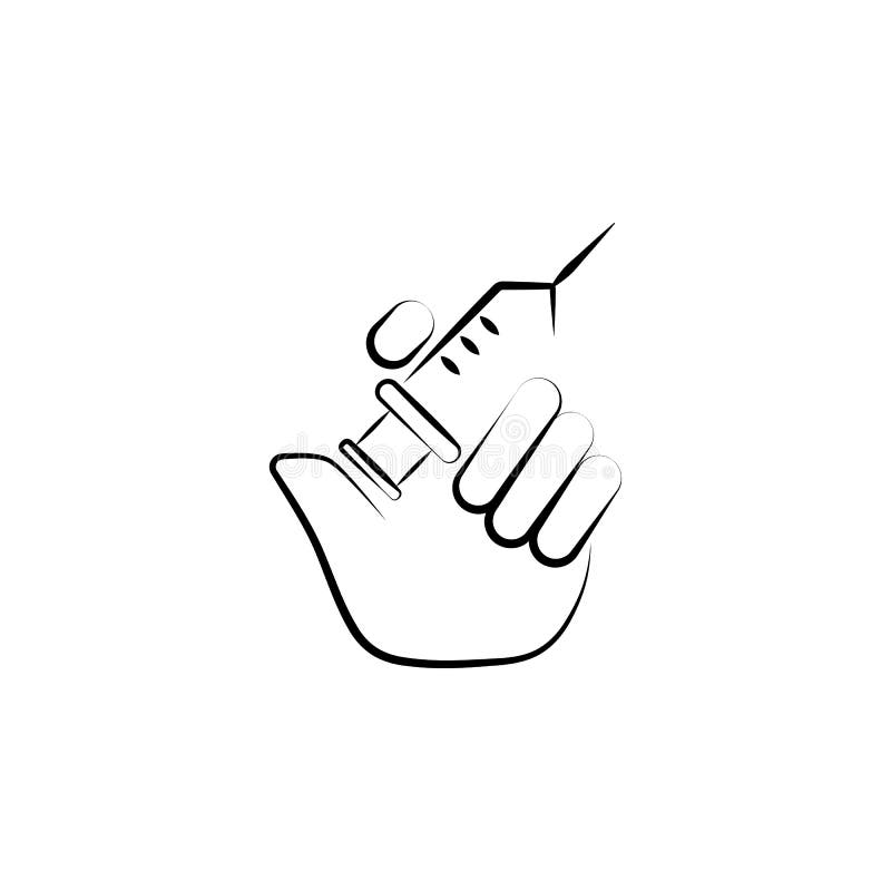 Needle Puncture Hand Stock Illustrations – 88 Needle Puncture Hand ...