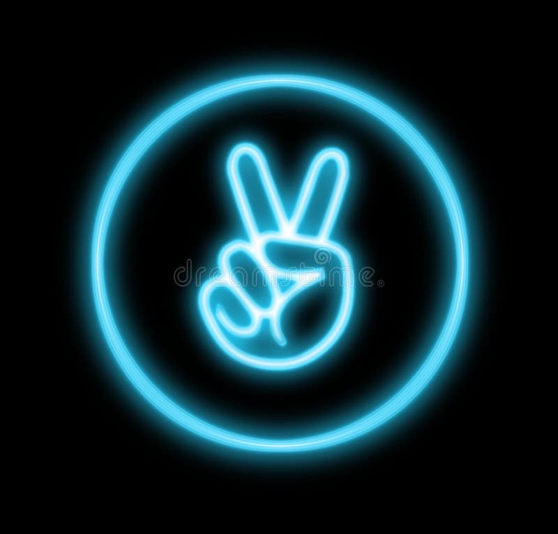 Blue Peace Sign