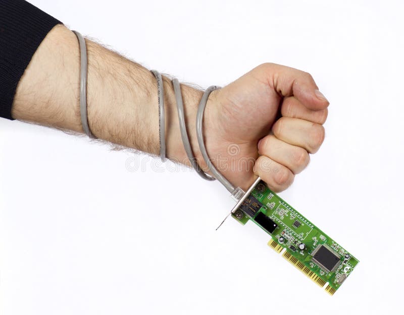 Hand with a network card stock image. Image of network - 17994309