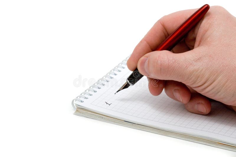 Hand notepad stock image. Image of form, negotiation - 13069419