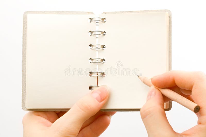 Hand and notepad stock photo. Image of paper, business - 18076988
