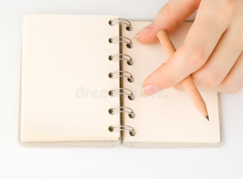 Hand and notepad stock photo. Image of paper, business - 18076988