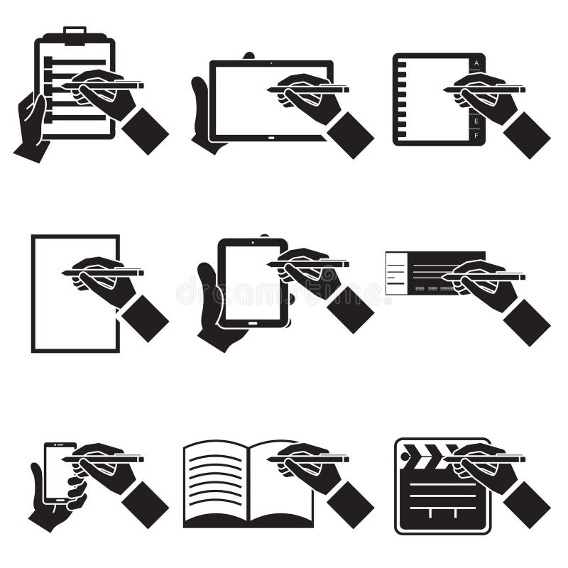 Hand notes set stock vector. Illustration of note, eps10 - 43876109