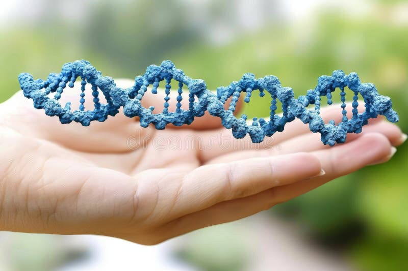 Hand Nurturing a Growing DNA Plant, Symbolizing the Growth and ...