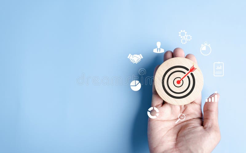 Hand Objective Focus To Target Icon Which for Planning Development ...