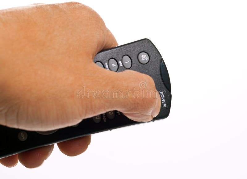 Hand Off the Button Pressing Stock Image - Image of television, switch ...