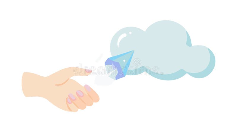 Hand Offering Cloud-Based Idea or Solution Vector, Vector Design ...