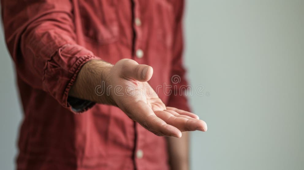 The Hand Offering Friendship.AI Generated Image Stock Photo - Image of ...