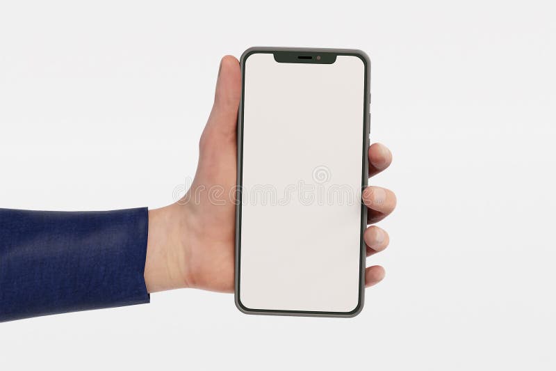 A Hand in an Office Jacket Holding a Phone Ui Ux App Presentation Stock ...