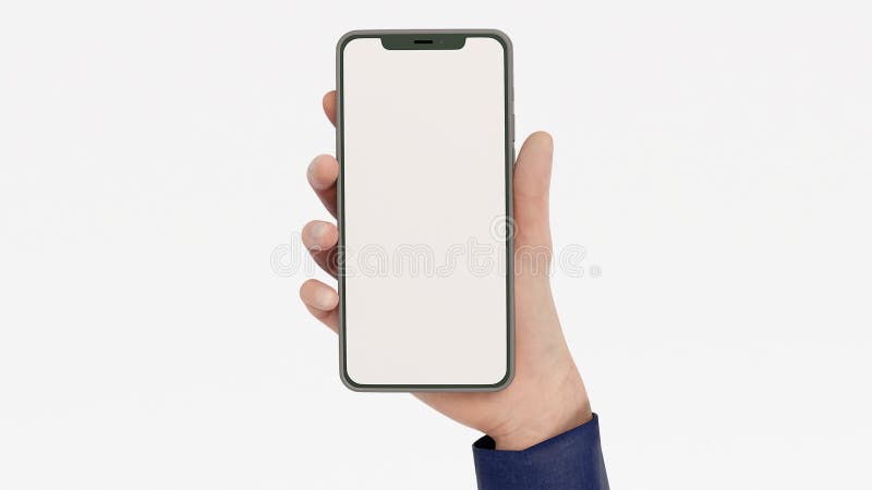 A Hand in an Office Jacket Holding a Phone Ui Ux App Presentation Stock ...