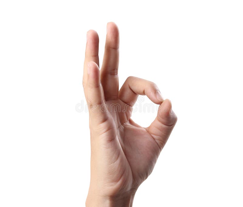 Gesturing hand OK stock image. Image of sign, business - 16935093