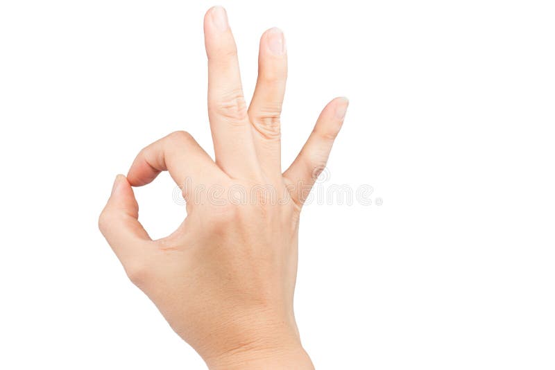 Hand OK sign stock image. Image of female, idea, decisions - 56869883