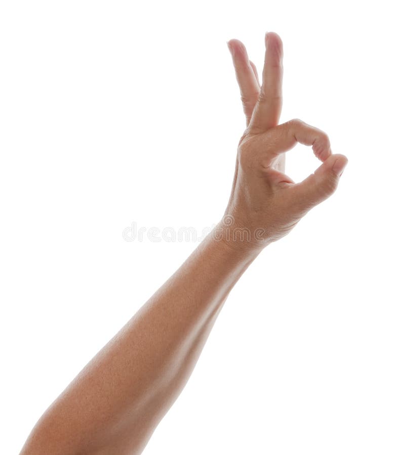 Hand - Okay sign, isolated stock image. Image of isolated - 13514875
