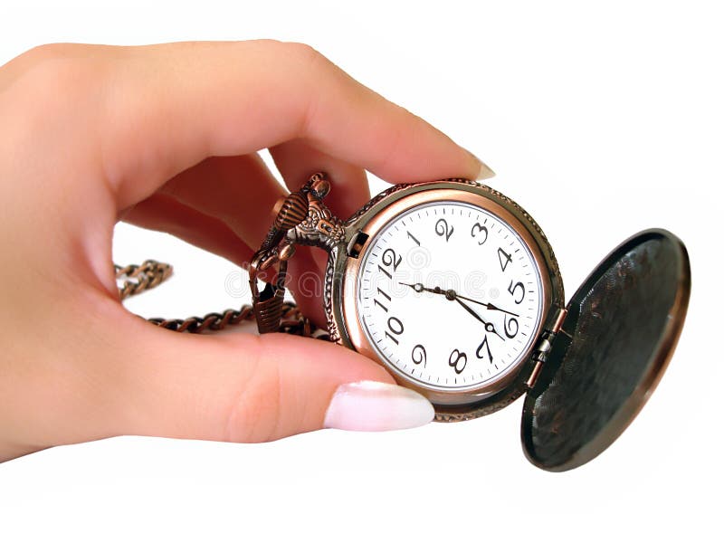 Hand with old golden clock stock image. Image of equipment - 2753625