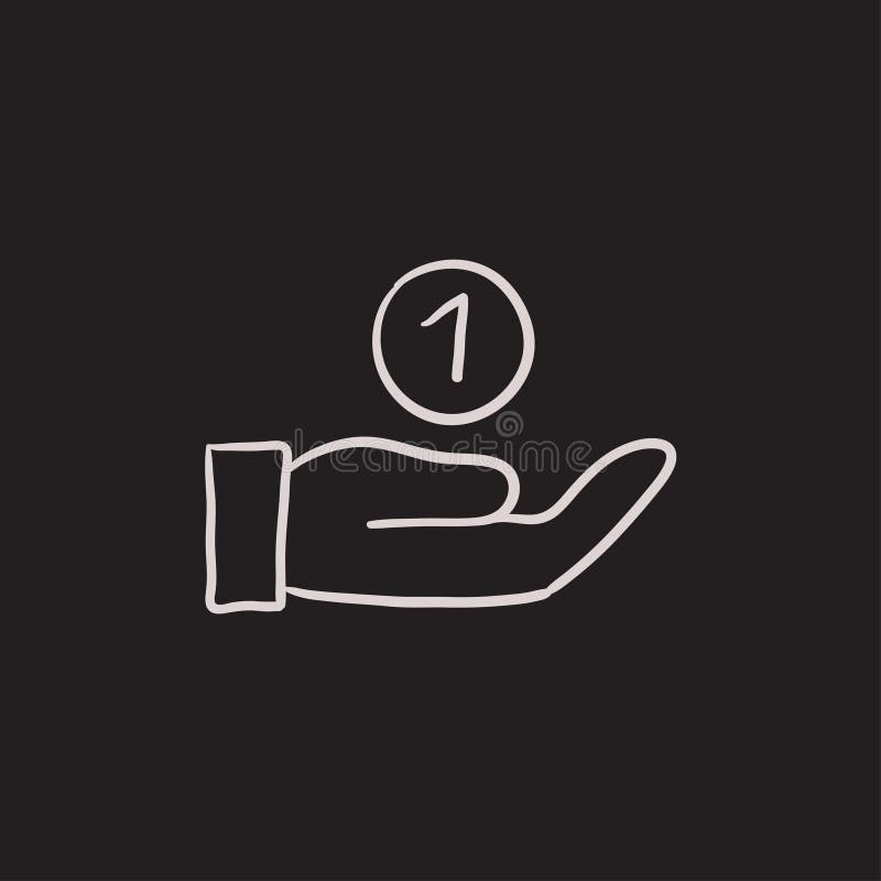Hand One Coin Sketch Icon Stock Illustrations – 201 Hand One Coin ...