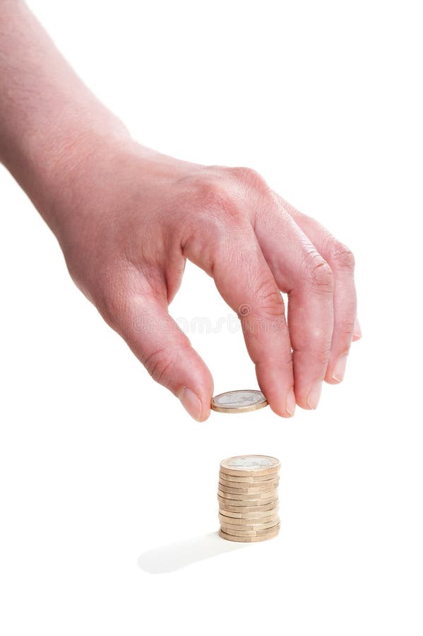 Hand grabbing coins stock image. Image of heap, grabbing - 10248543