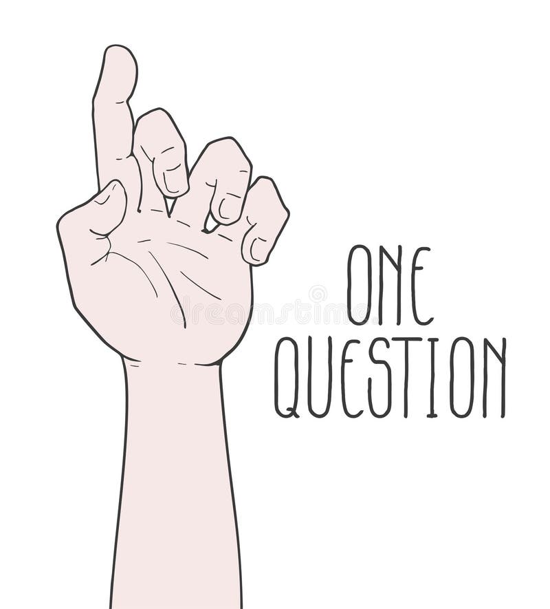Hand and One Question Message Stock Vector - Illustration of wear, user ...