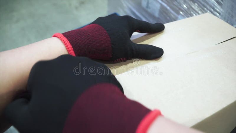 Hand Open Cardboard Box, First-person View. Clip Stock Footage - Video ...