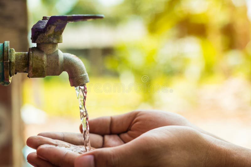 Child hand open tap stock image. Image of environmental - 20725967