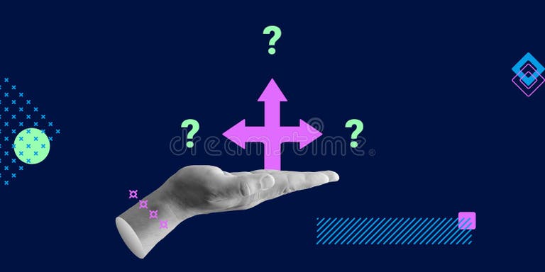 A Hand with an Open Palm Displaying a Central Arrow Pointing in ...