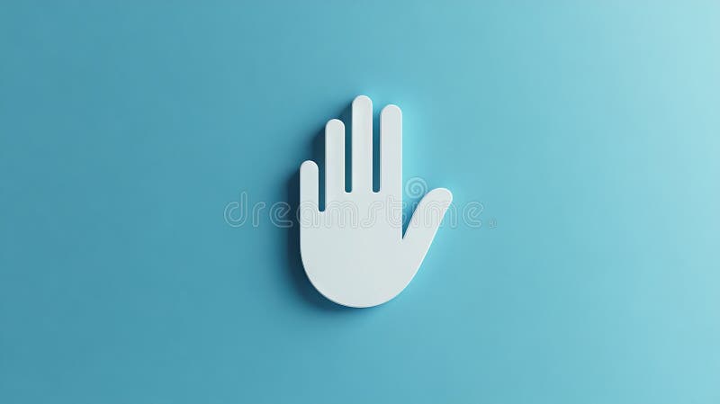 A Hand with an Open Palm, Indicating a Greeting or Offering a Handshake ...