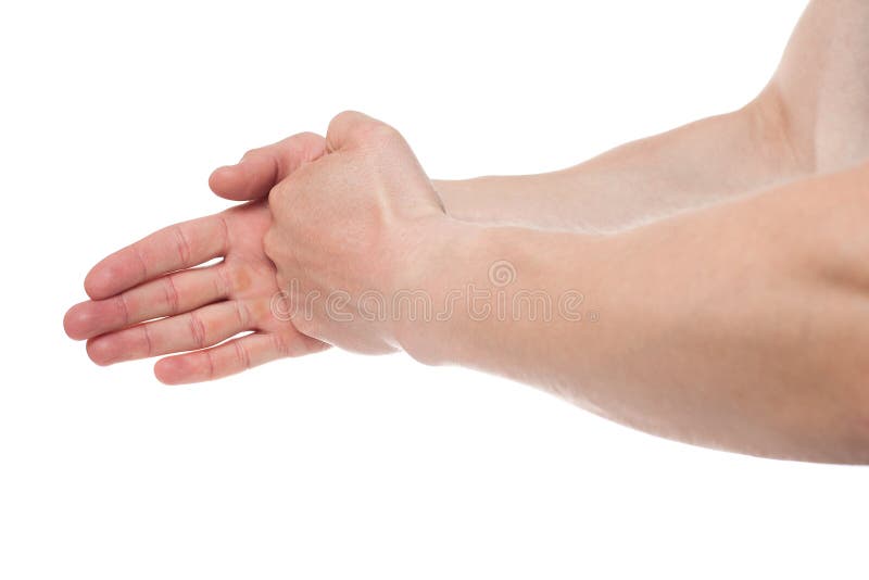 Open Palm - Right Hand Open and Ready To Help or Receive on White ...