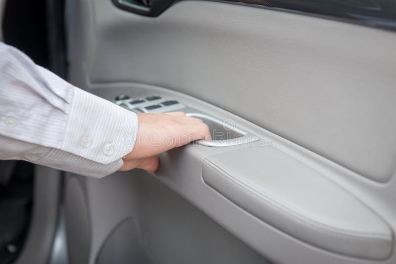 Hand opening car door stock photo. Image of occupation - 63060178