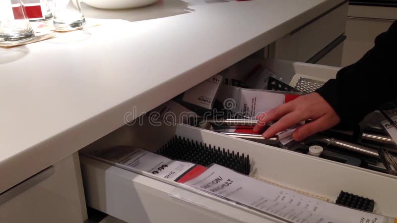 Hand Opens Box in Cabinet and Takes Cd Disk from Stock Video - Video of ...