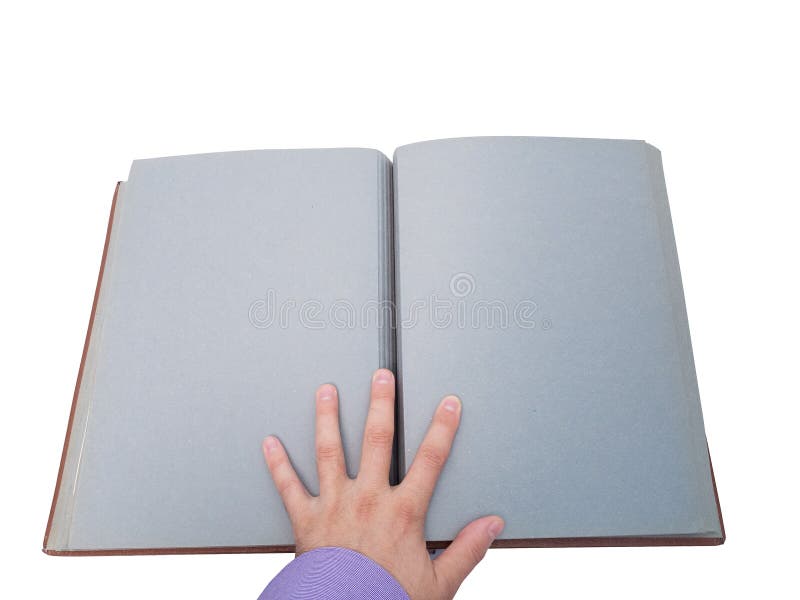 Hand opens an old book. stock photo. Image of message - 64013772