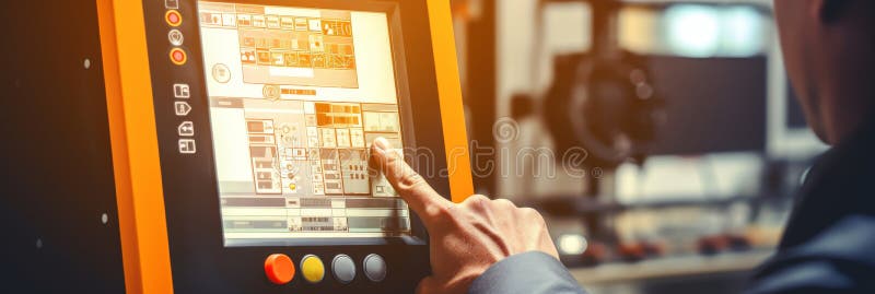 Hand Operating Cnc Machine Control Panel for Precise Data Input and Accurate Control Stock ...