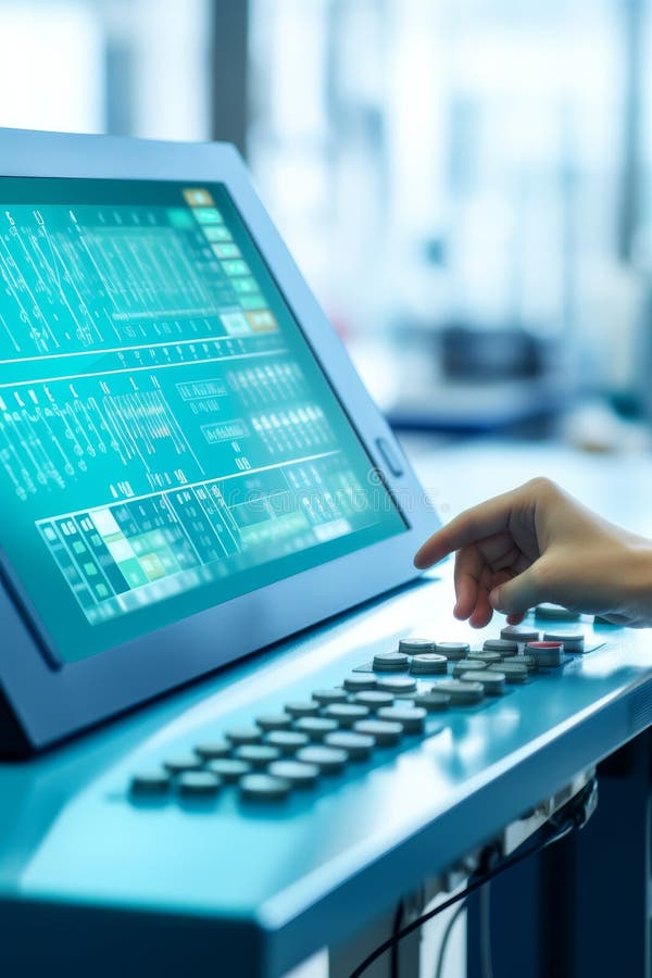 Hand Operating Cnc Machine Control Panel for Precise Data Input ...