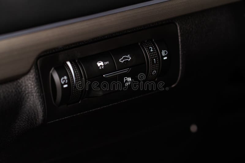 Hand Operating ESP (electronic Stability Program) Control Close Up View ...