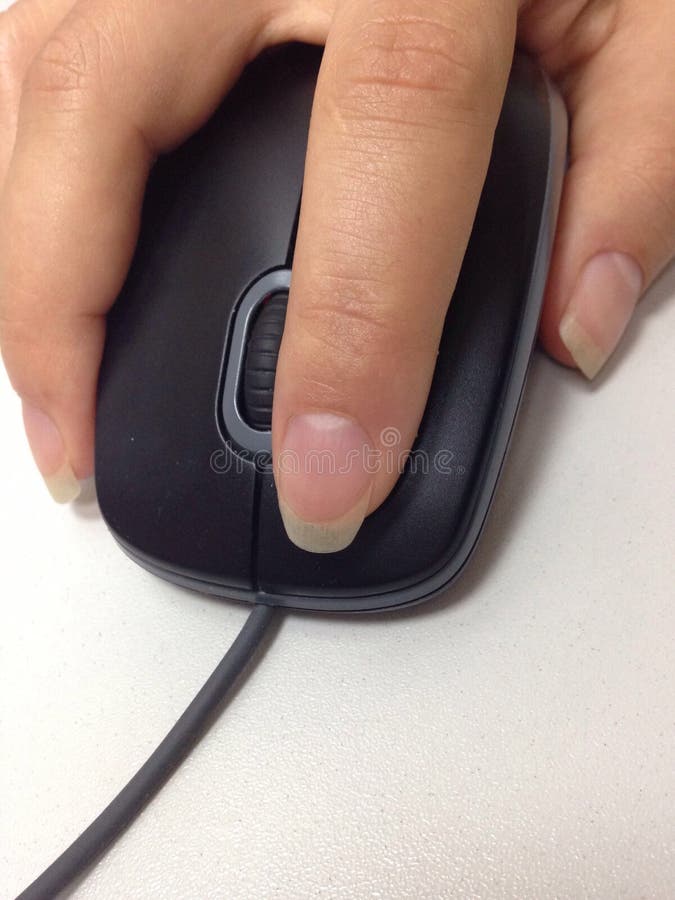 Hand operating mouse stock photo. Image of fingers, human - 43646166